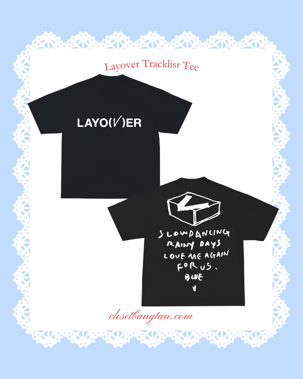 Layover Tracklist Tee – Closet Bangtan